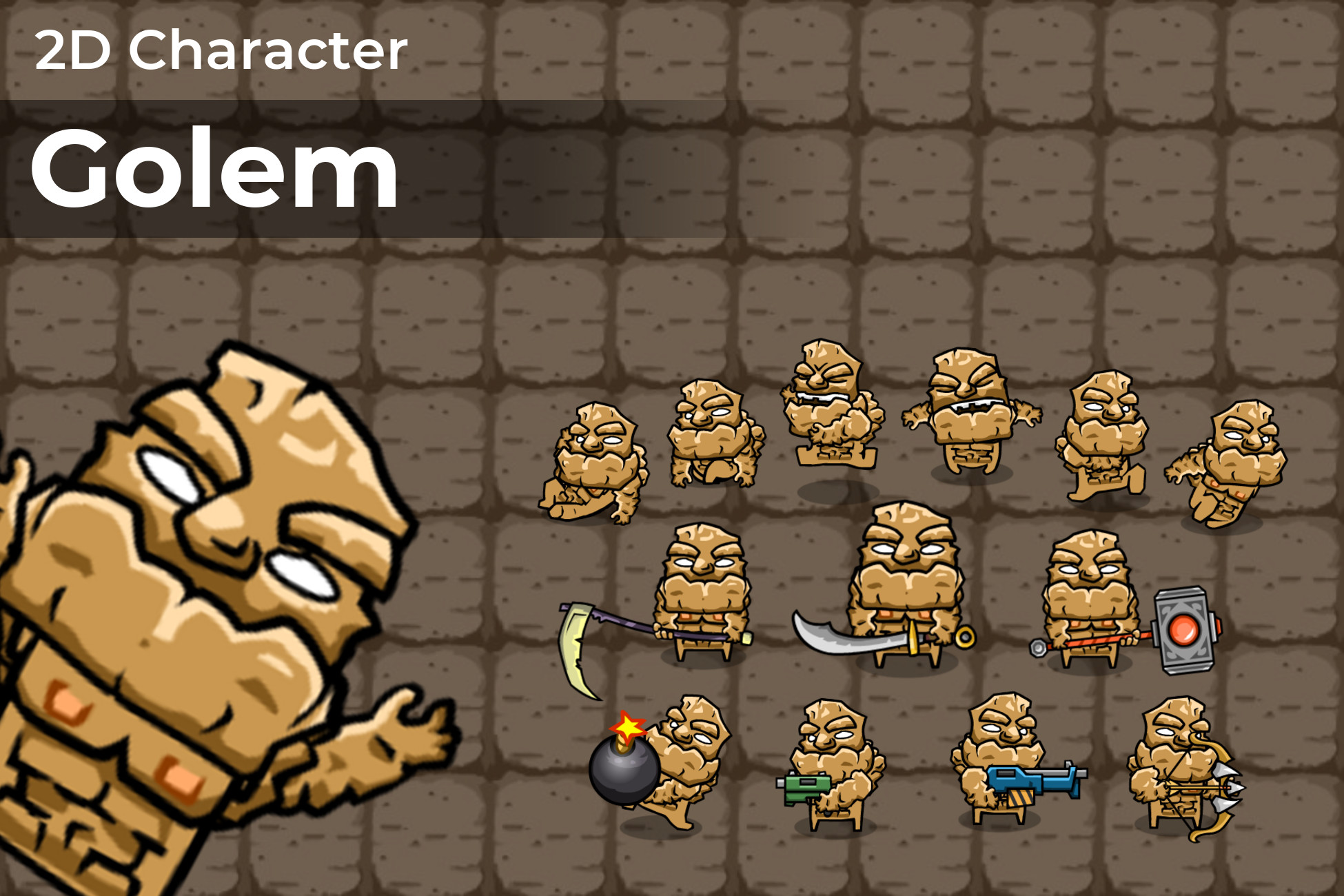 2D Character - Golem | 2D Characters | Unity Asset Store