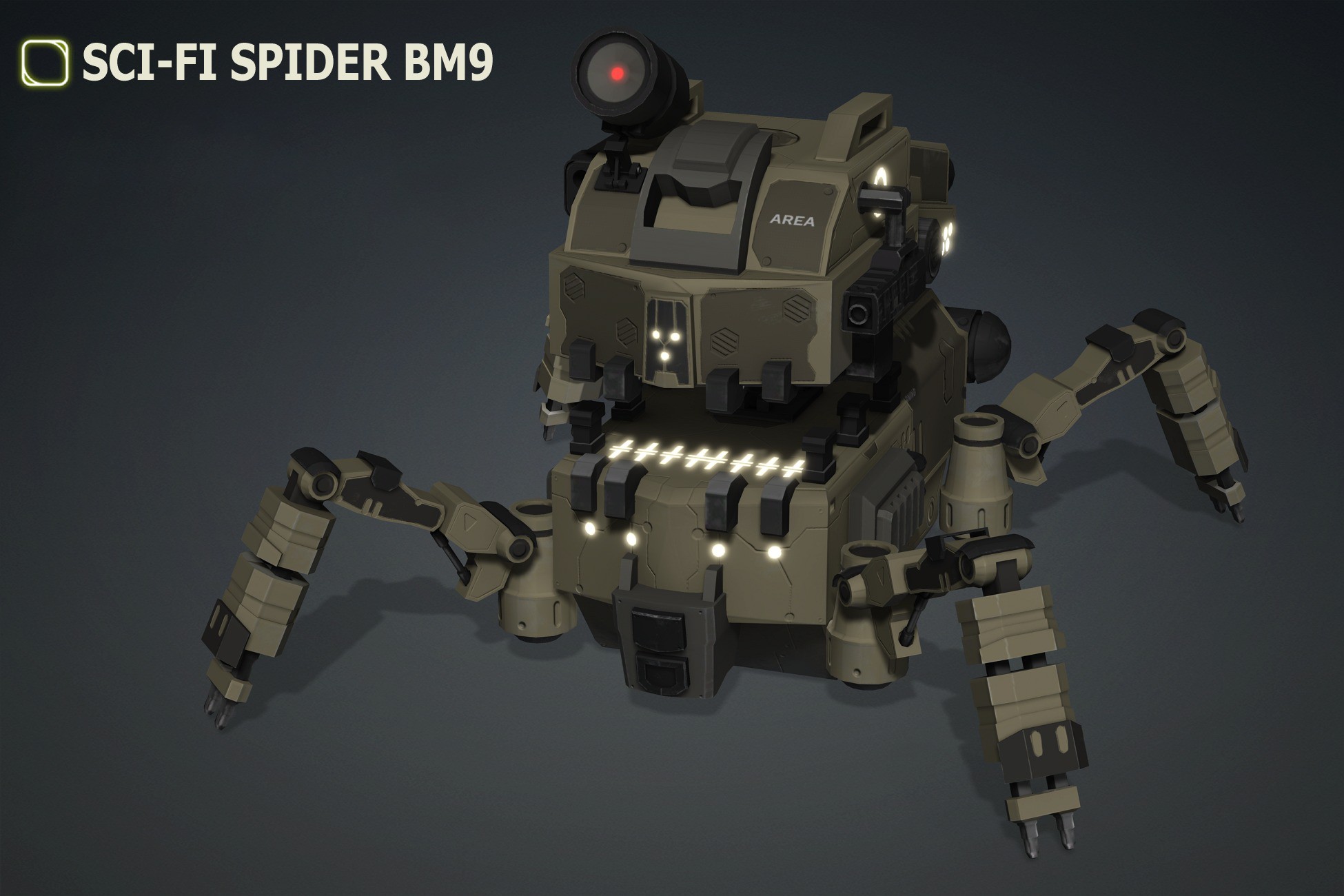 Sci Fi Spider Robot Bm9 3d Robots Unity Asset Store