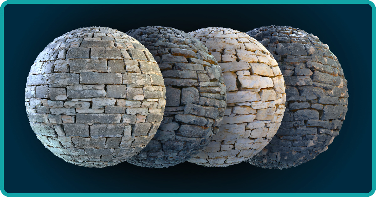Photoscanned Stone Wall Textures - 4 Pack | 2D Textures & Materials ...