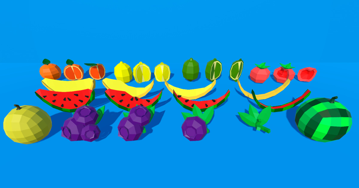 Low poly items pack | 3D Food | Unity Asset Store