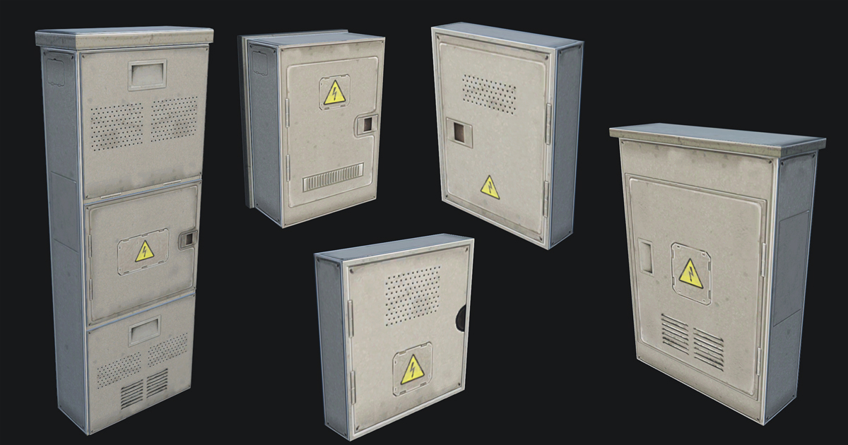 Small Utility Boxes Pack 2 | 3D Electronics | Unity Asset Store