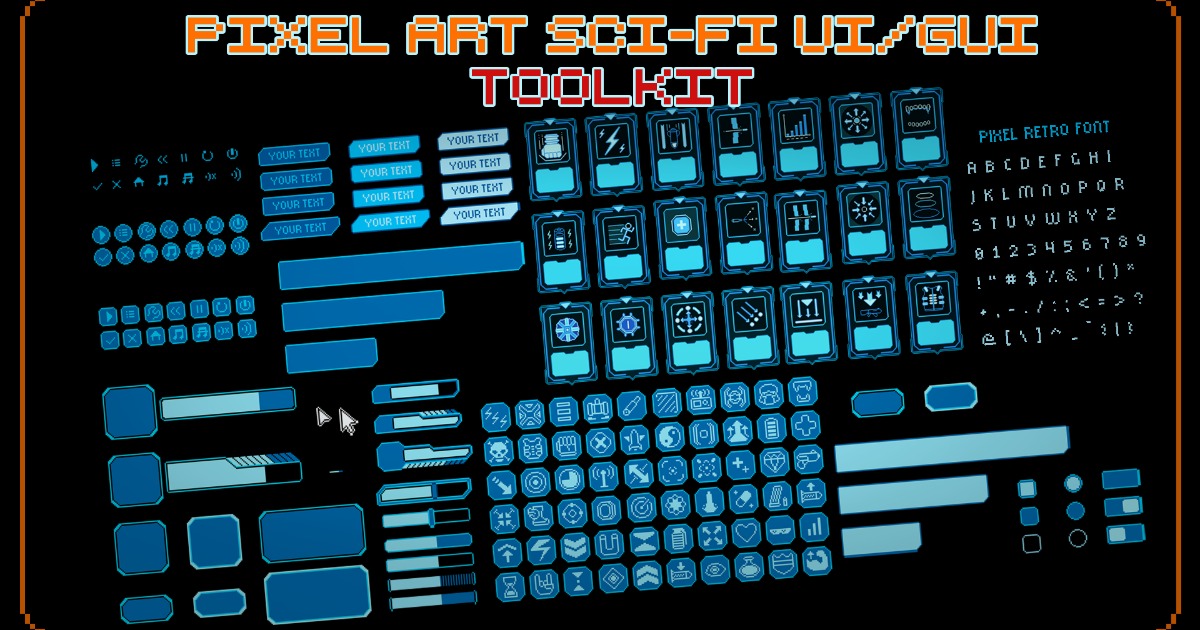 Pixel Art Sci-Fi UI | 2D Icons | Unity Asset Store