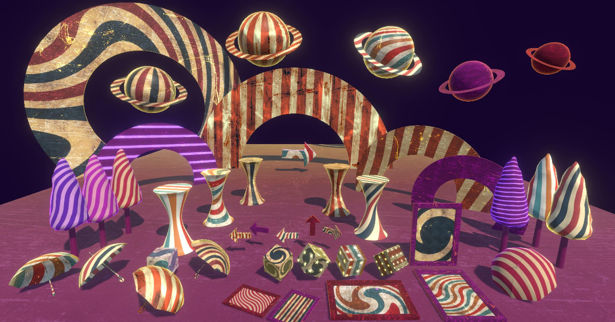 Abstract Retro Shaders & 3D Props | 3D Props | Unity Asset Store