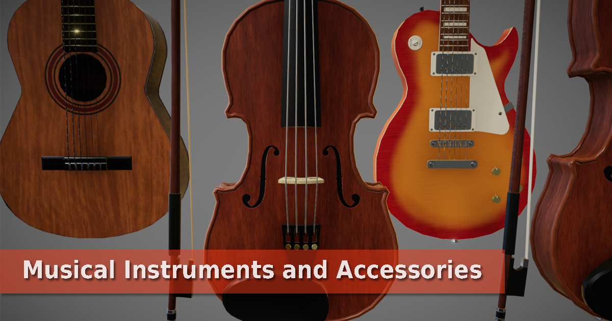 Musical Instruments and Ac­cessor­ies | 3D Props | Unity Asset Store