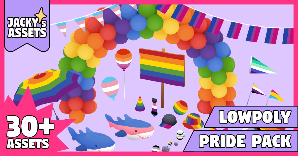 Jacky's Lowpoly Pride Pack | 3D Props | Unity Asset Store