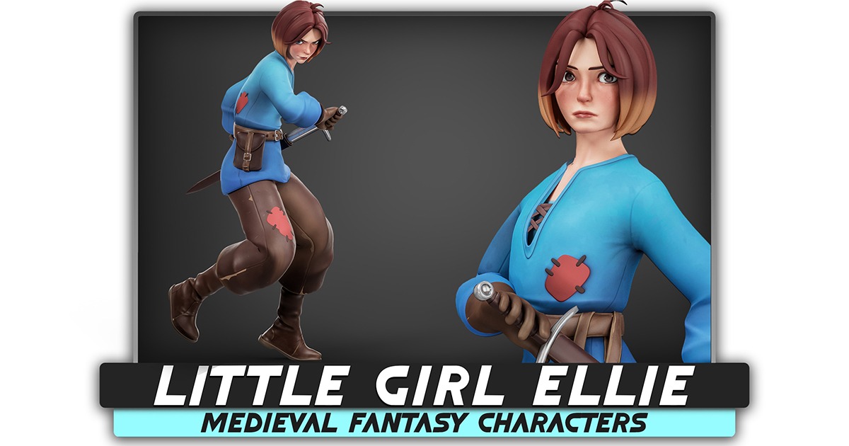 Little Girl Ellie - Stylized Young Heroine - Medieval Adventure ...