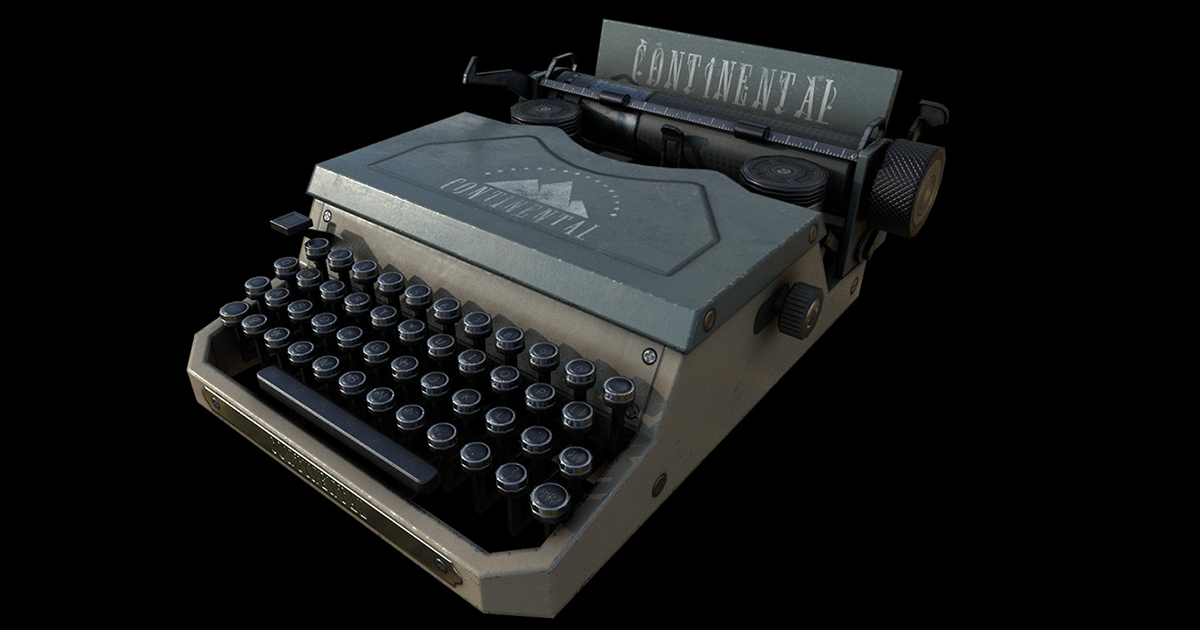 Old fashion typewriter | 3D Props | Unity Asset Store
