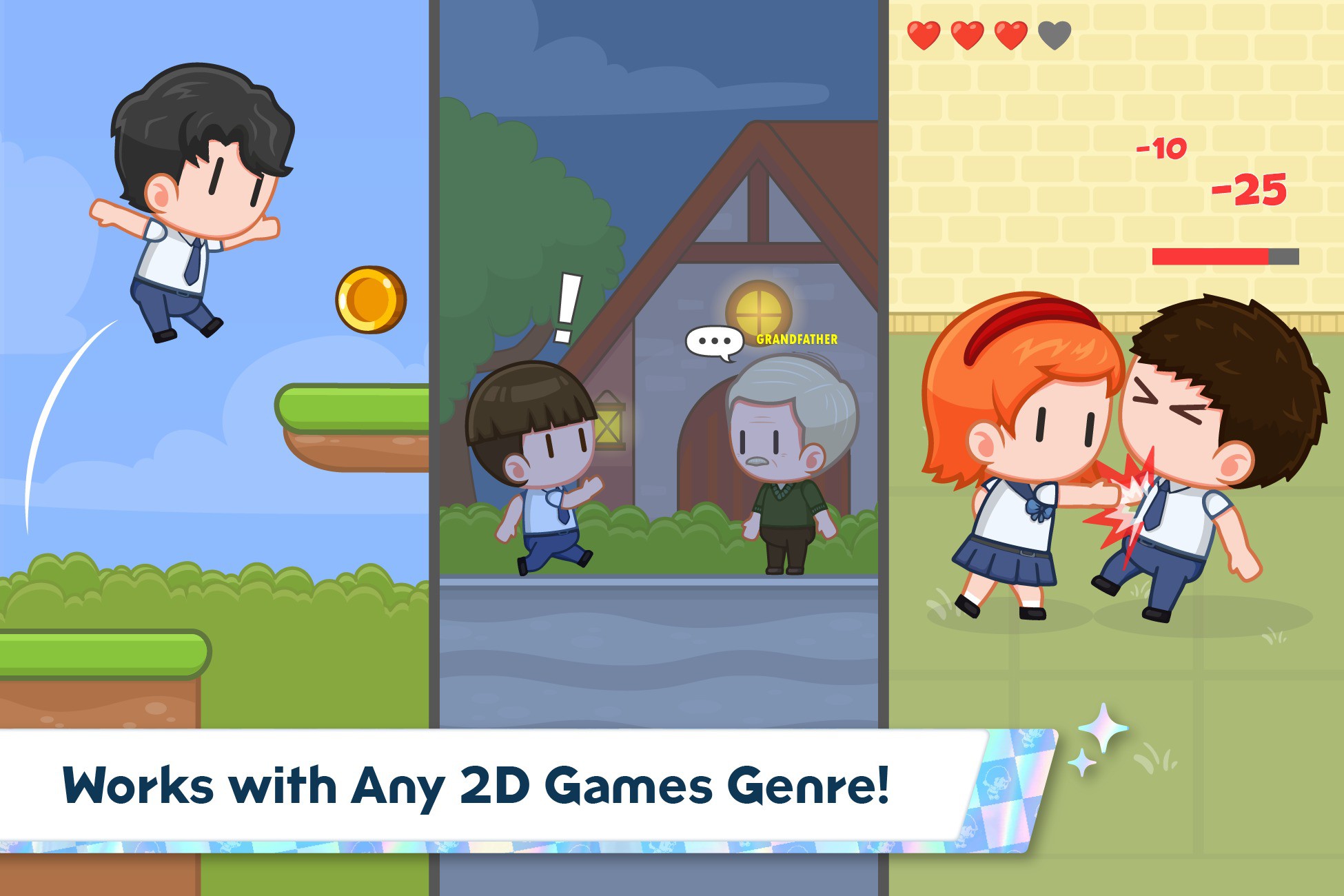 Easy Chara – School 2D Character Collection | 2D 캐릭터 | Unity Asset Store