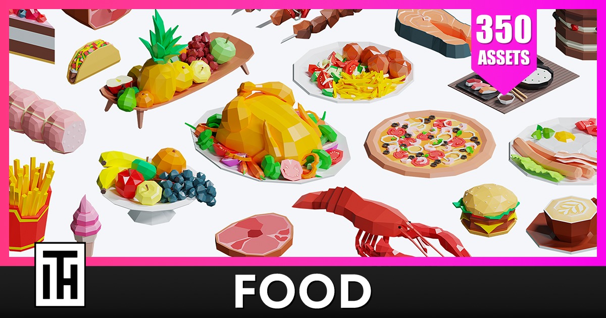 Food - Low Poly Asset Pack by ithappy | 3D 食物 | Unity Asset Store