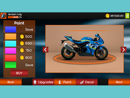 Bike Racing Graphics CxS (GUI Skin 2) | 2D GUI | Unity Asset Store