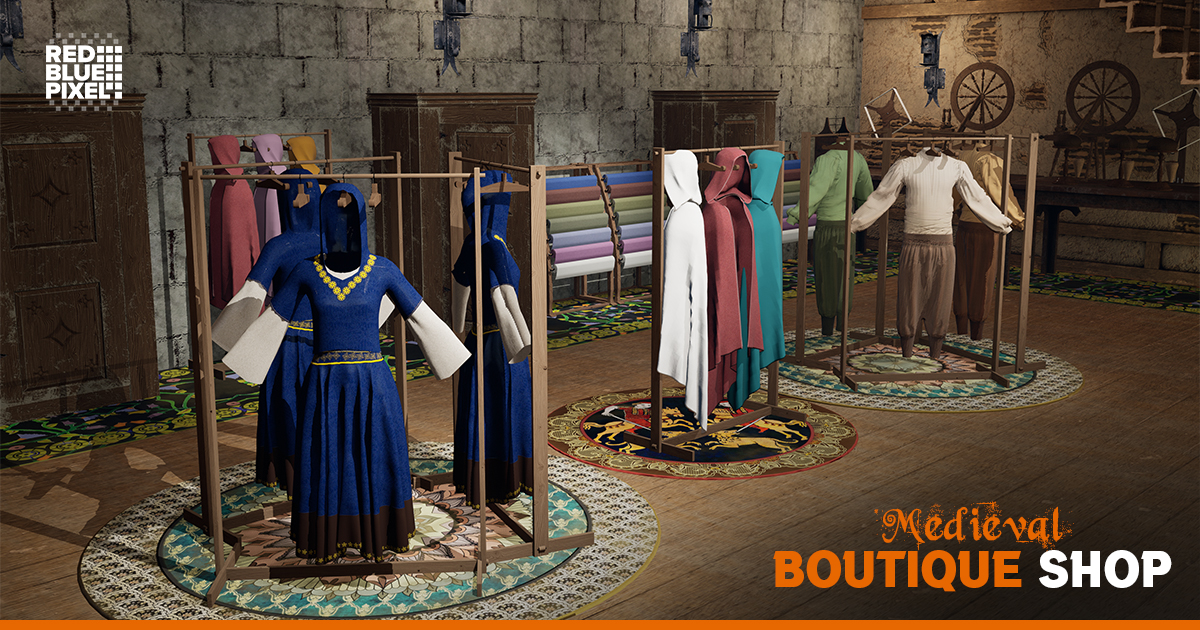 Medieval Boutique Shop | 3D 小道具 | Unity Asset Store
