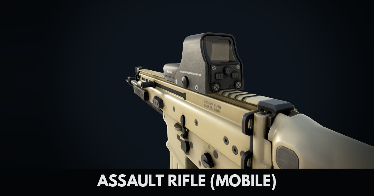 Assault Rifle 3d Model (Mobile) | 3D Guns | Unity Asset Store