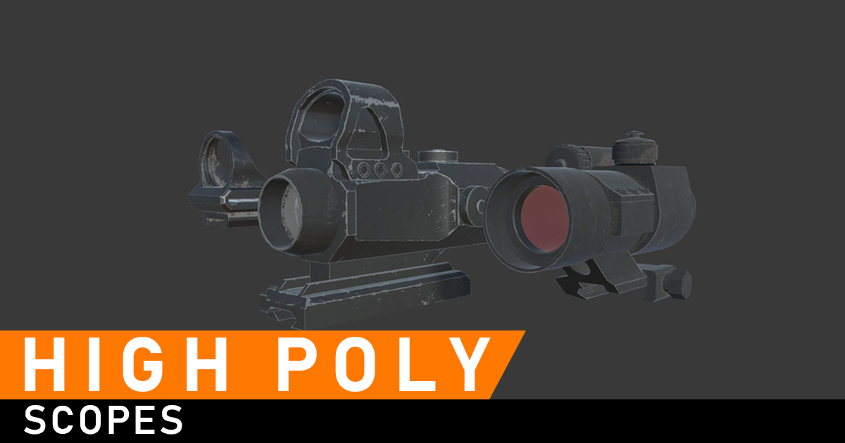 Mid Poly Scopes | 3D 武器 | Unity Asset Store