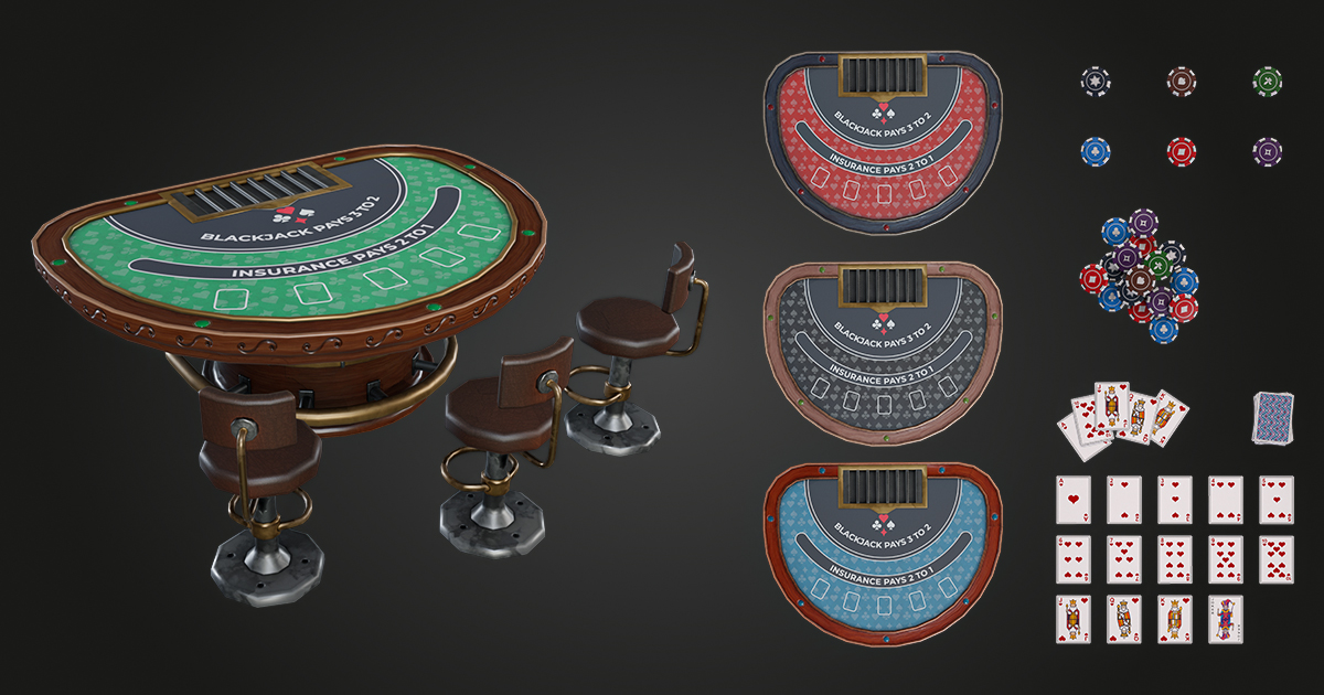Blackjack Table Vol. 1 | 3D 소품 | Unity Asset Store