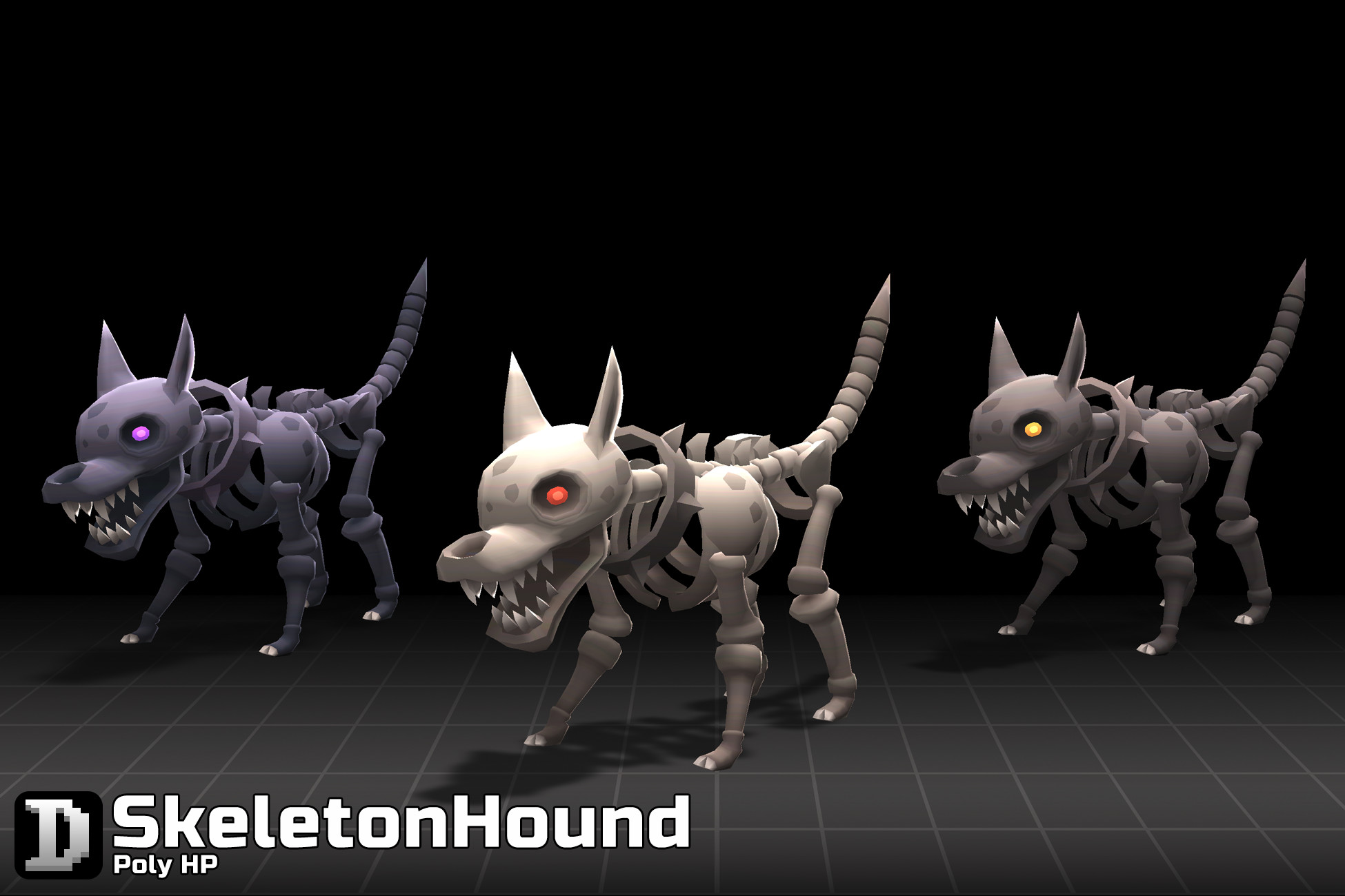 Poly HP - SkeletonHound | 3D Creatures | Unity Asset Store