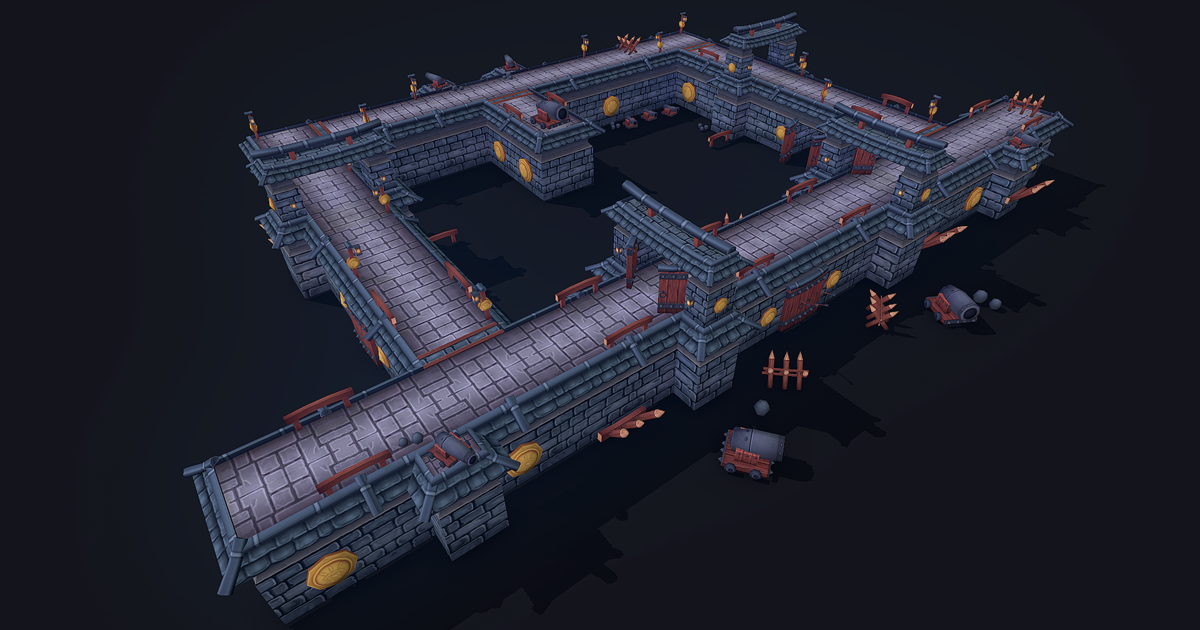 Modular Castle Wall Kit | 3D 판타지 | Unity Asset Store