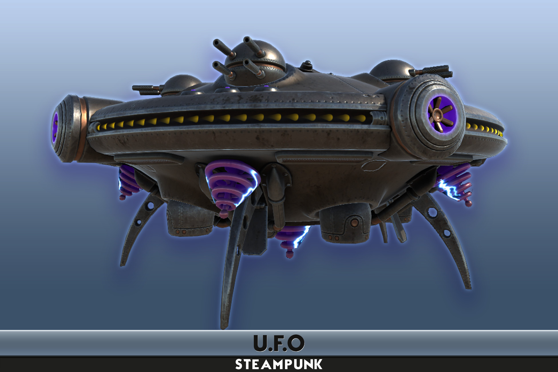 Steampunk UFO | 3D 飞机 | Unity Asset Store