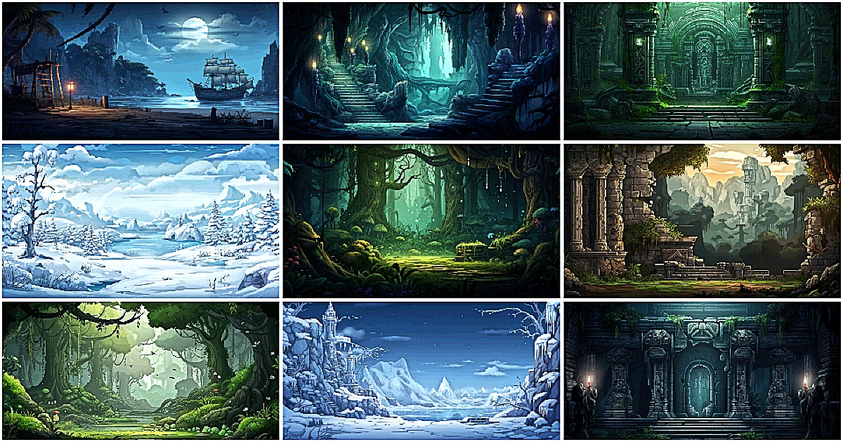 BACKGROUND - Pixel Adventure 1 | 2D Environments | Unity Asset Store