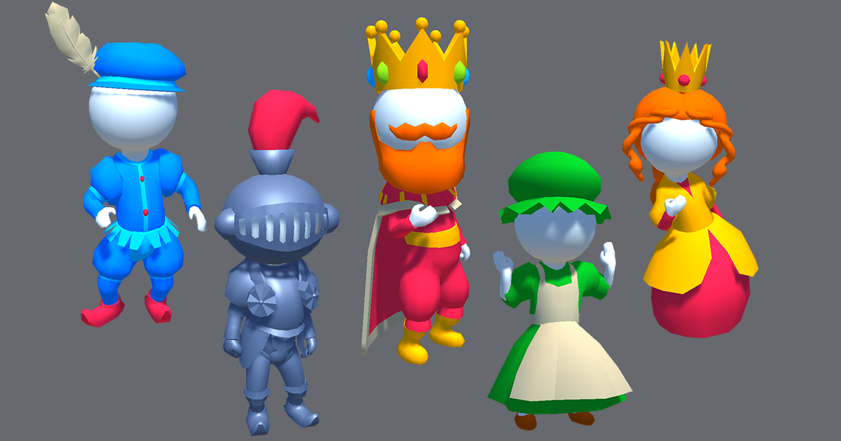 Hyper-Casual Characters Stickman sphere head skins vol.8 Kingdom | 3D ...