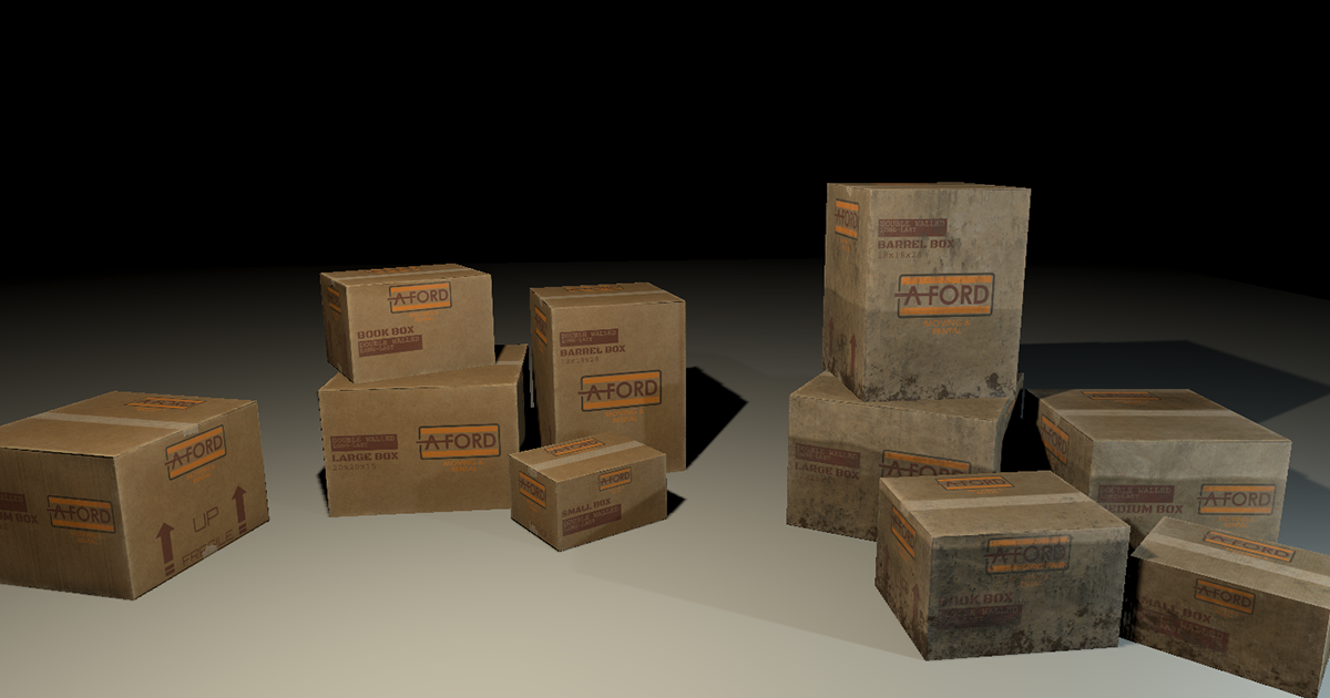 Moving box set PBR and HDRP | 3D Props | Unity Asset Store