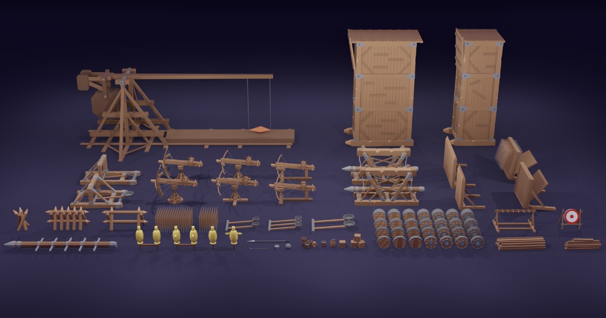 3D Game Kit-Siege Engine Pack | 3D 武器 | Unity Asset Store