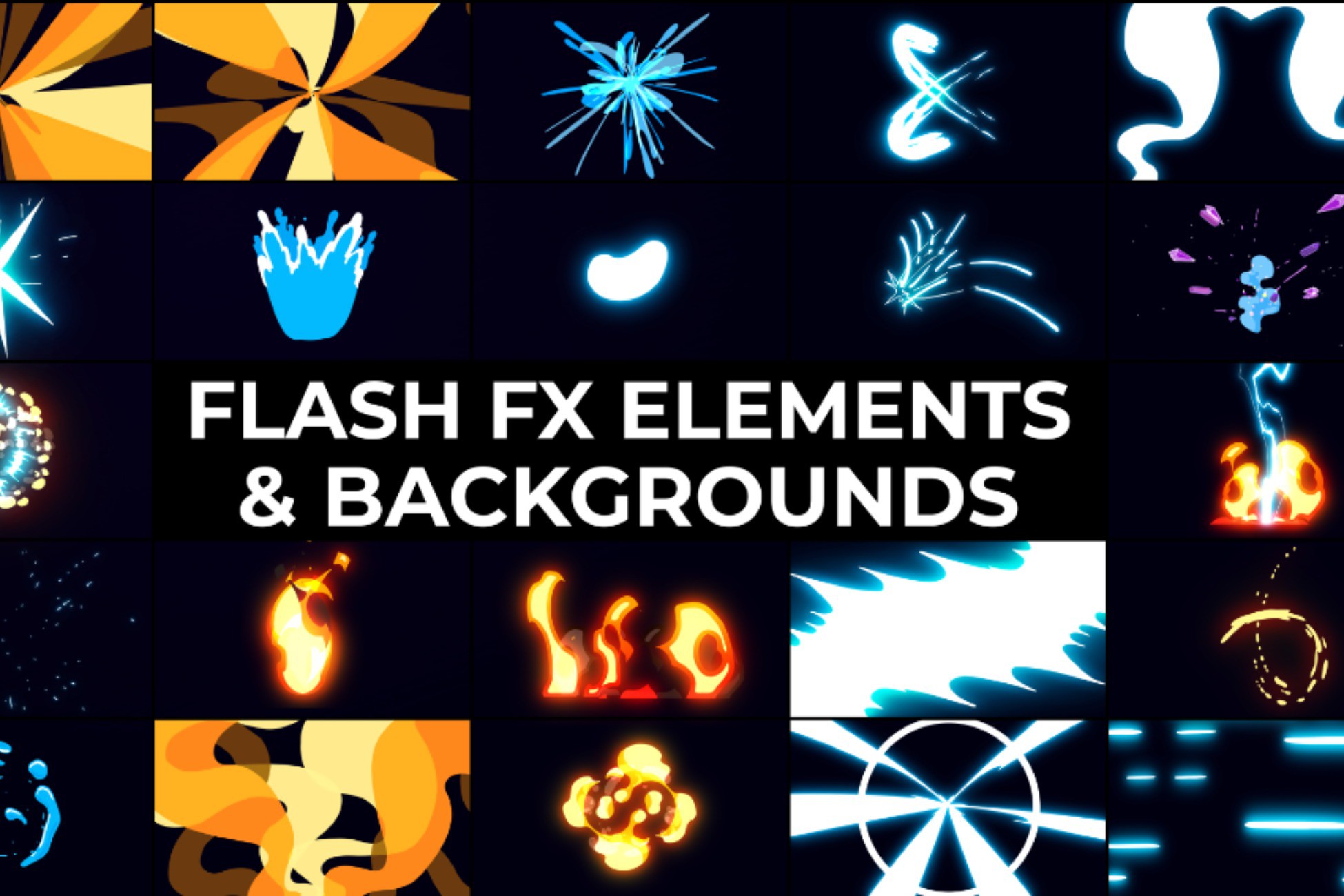 Flash FX Elements And Backgrounds | 2D Textures & Materials | Unity Asset Store