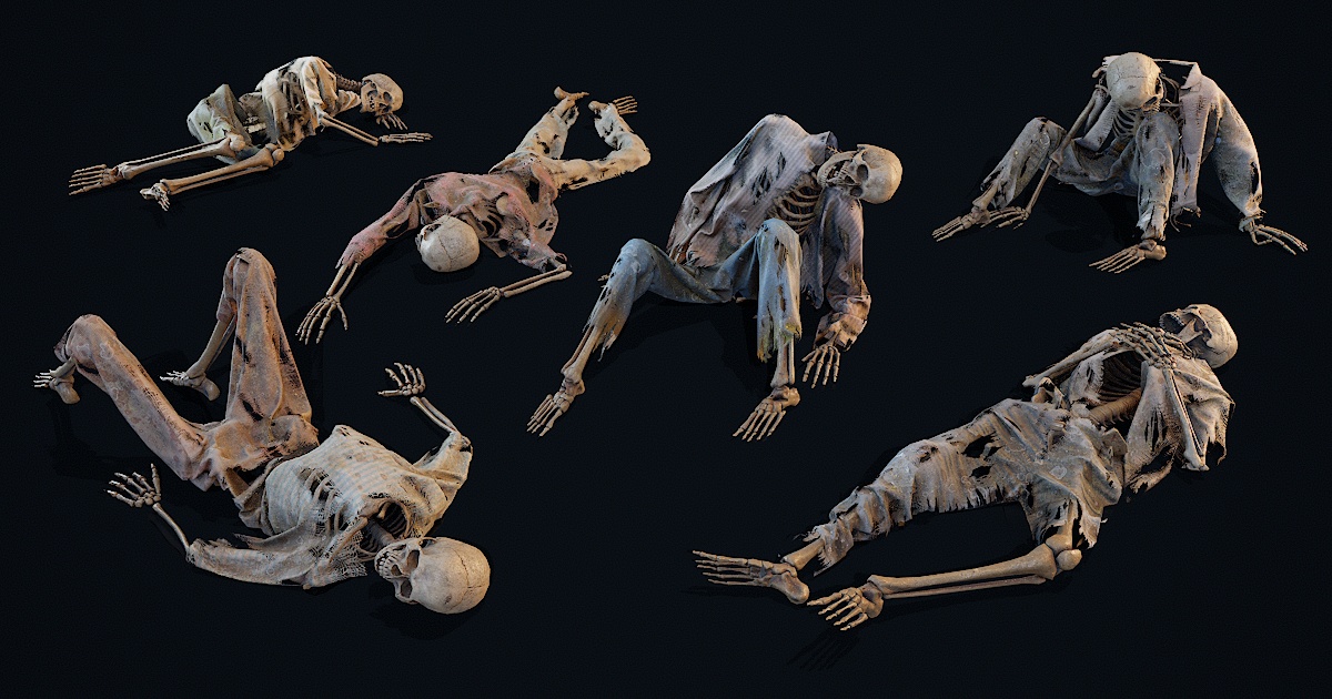Skeleton Bones Remains | 3D Props | Unity Asset Store