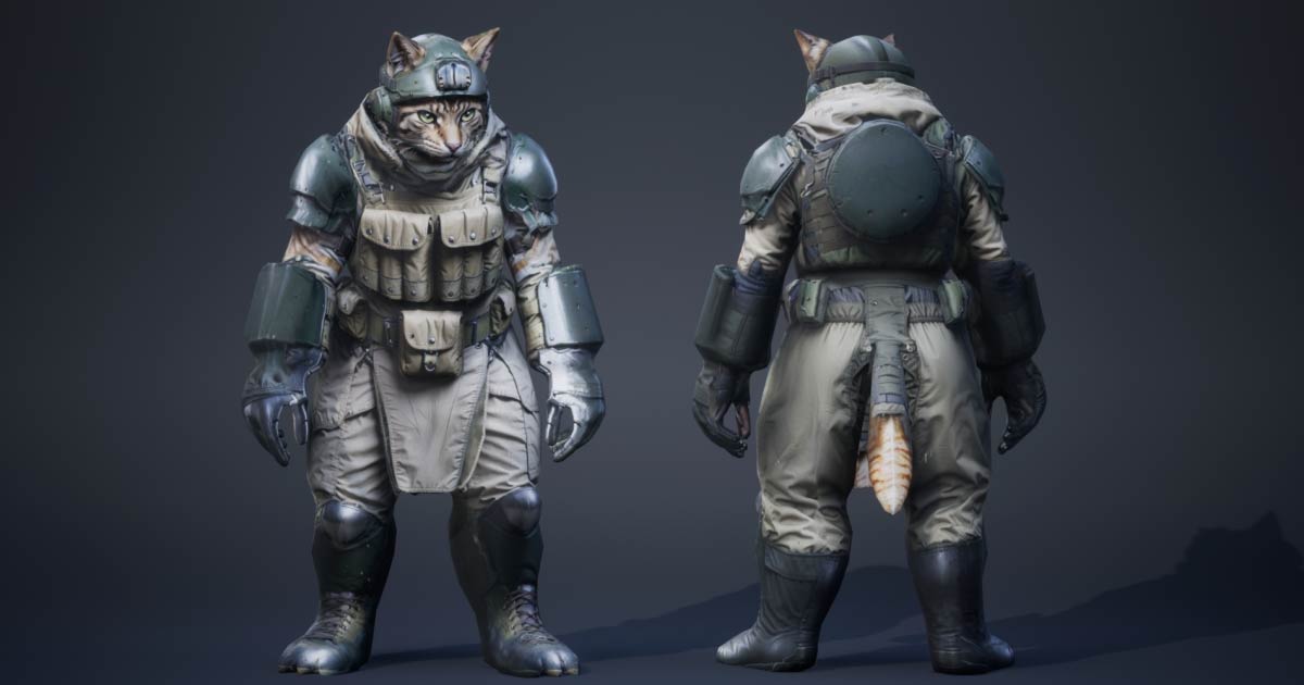 Cat Soldier 3 | Characters | Unity Asset Store