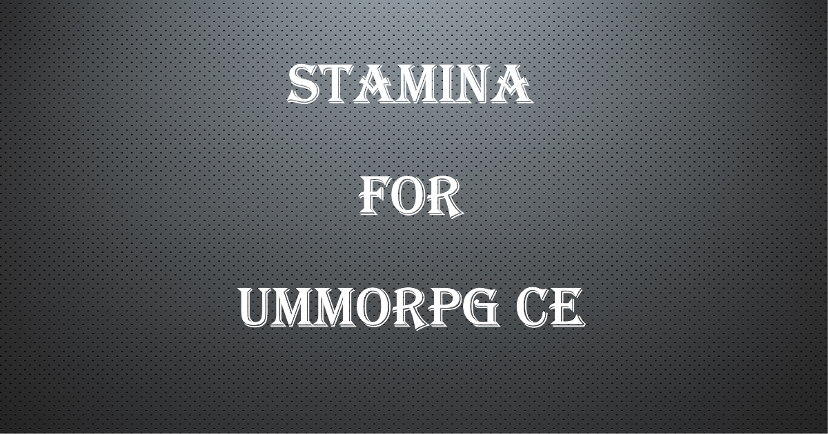 Stamina addon for uMMORPG Remastered | Integration | Unity Asset Store