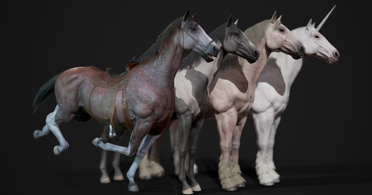 Horses - Stallions | Characters | Unity Asset Store