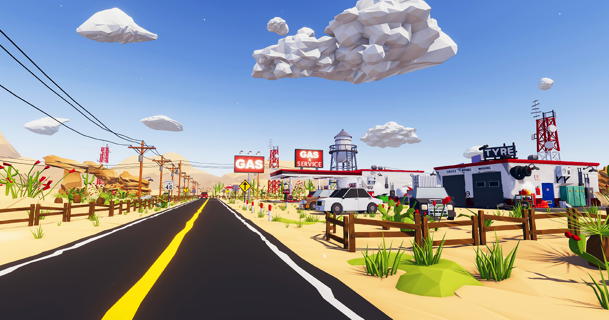 Low Poly - Gas Station | 3D Urban | Unity Asset Store