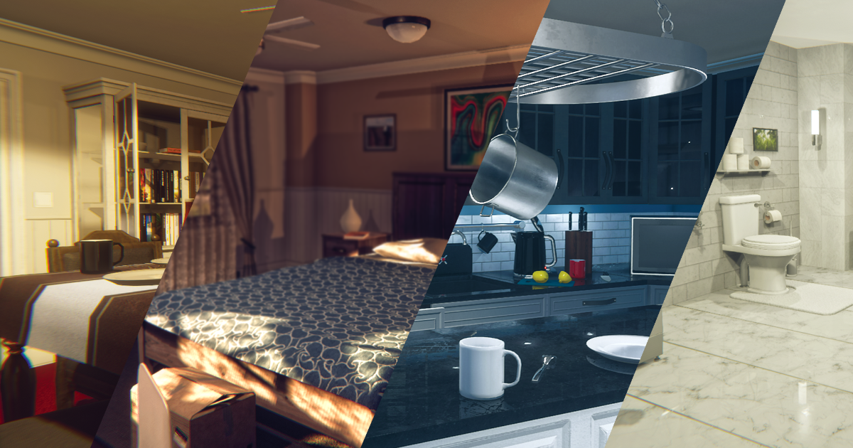 HQ Mega Home Interior Pack Vol.1 | 3D Interior | Unity Asset Store