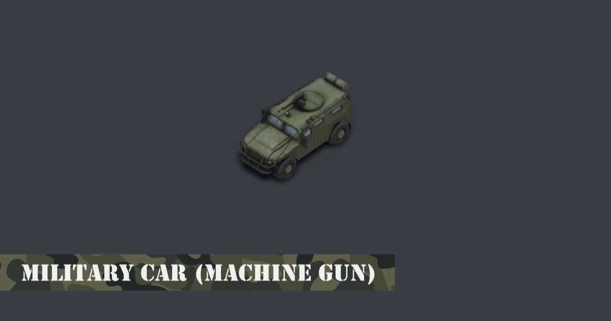 Mobile Military Car (Machine Gun) | 3D 운송도구 | Unity Asset Store