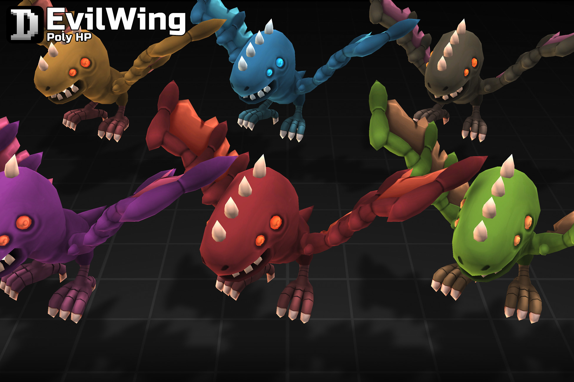 Poly HP - EvilWing | 3D Creatures | Unity Asset Store
