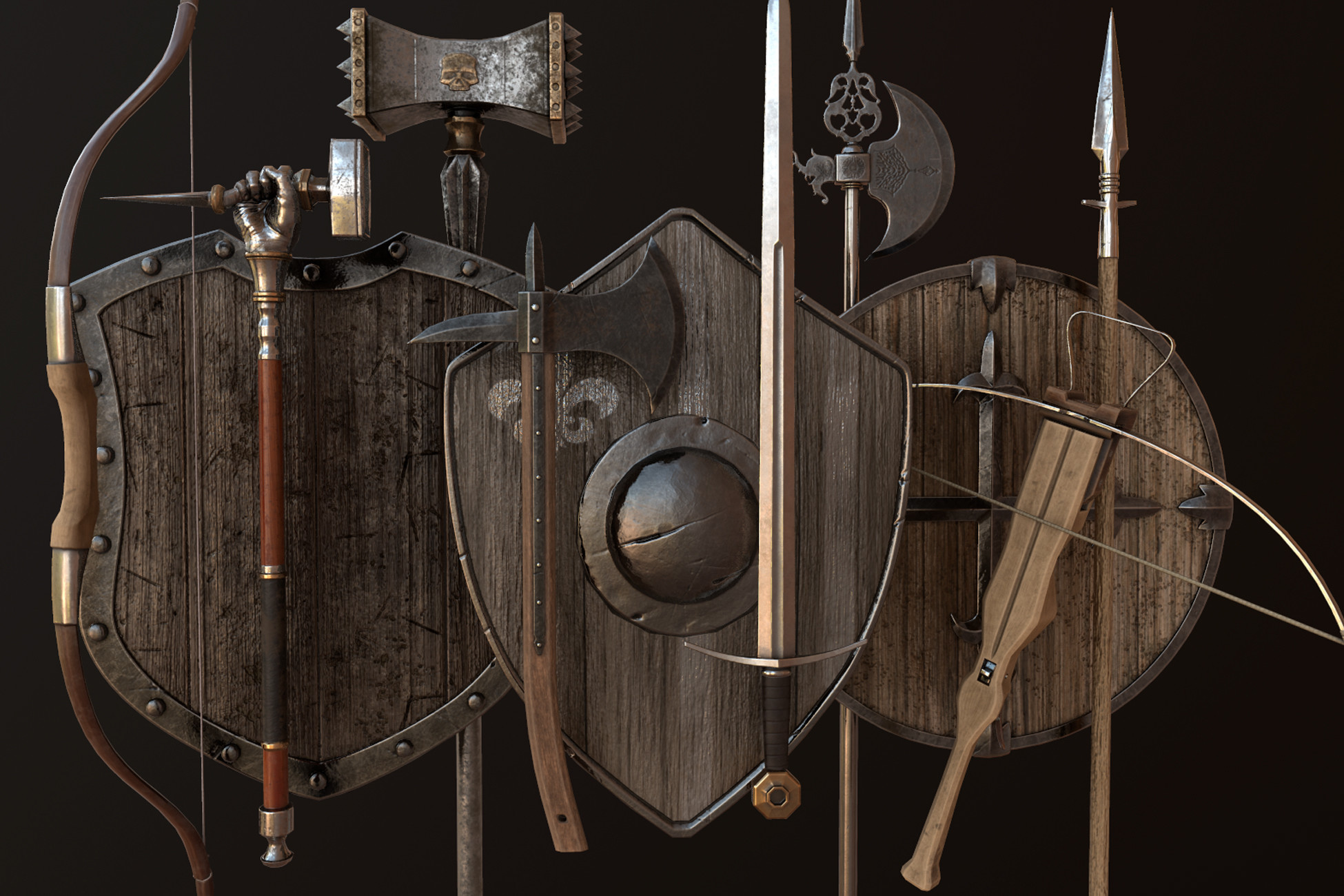 Medieval Weapons Pack PBR | 3D Weapons | Unity Asset Store