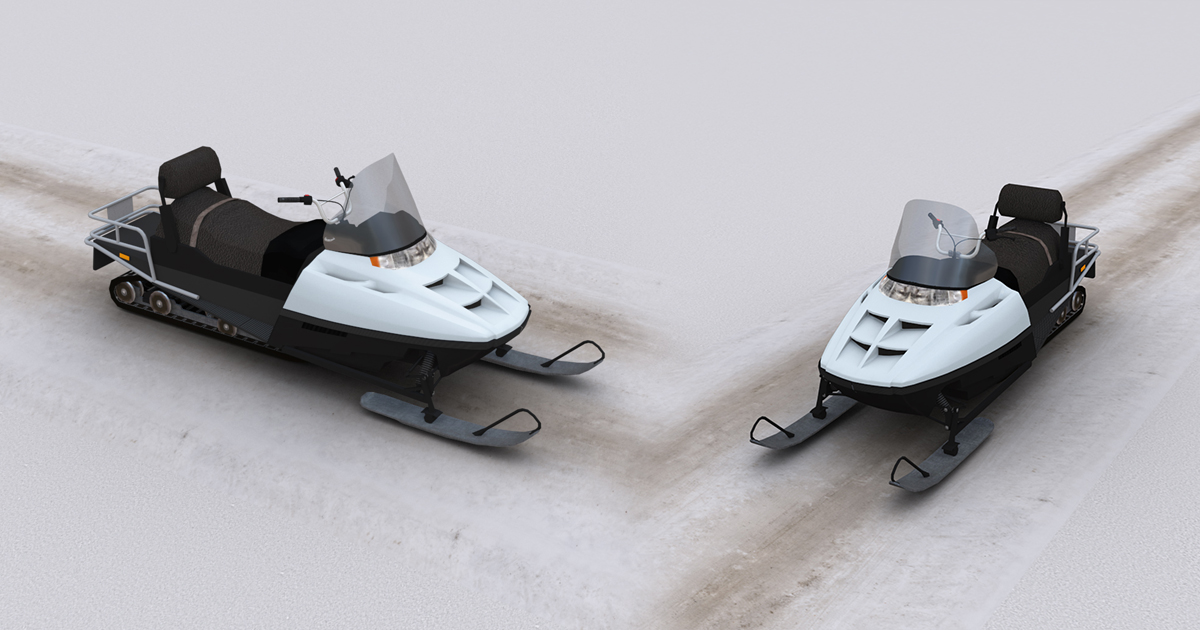 Lowpoly Snowmobile | 3D Land | Unity Asset Store