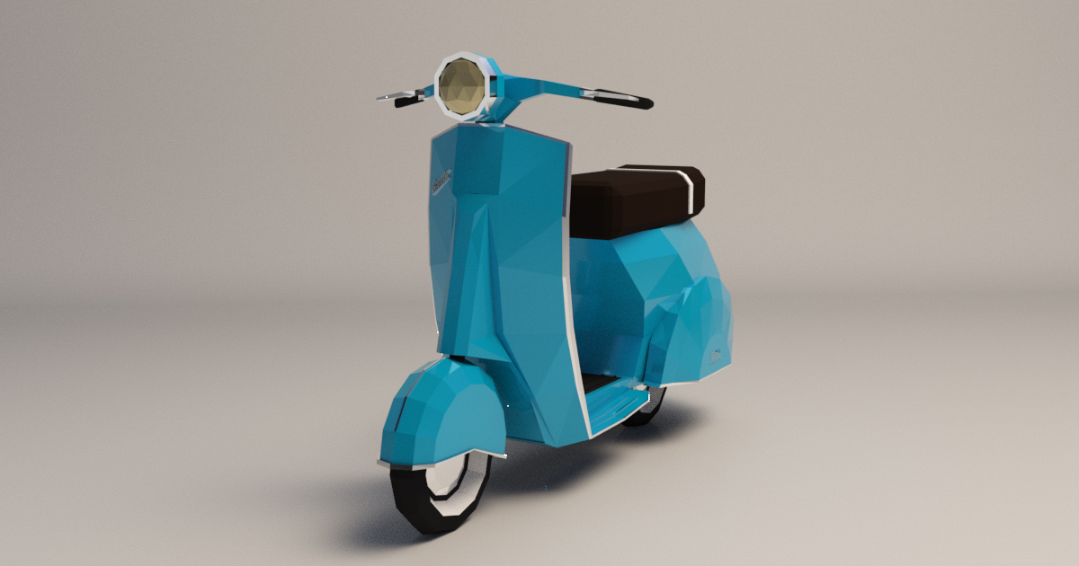 Low Poly Scooter 01 | 3D Land | Unity Asset Store