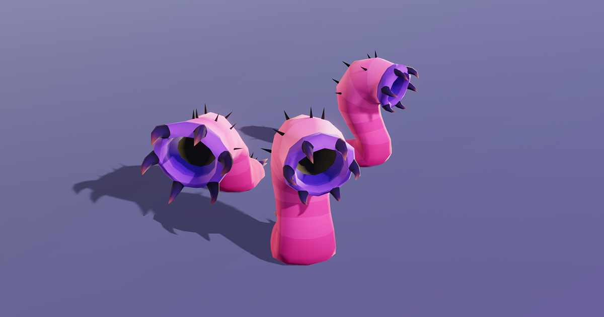 Worm Cute Series | 3D Creatures | Unity Asset Store