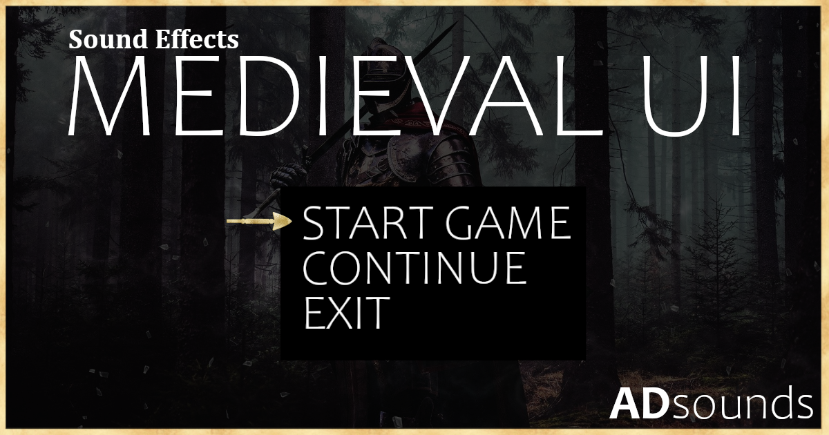 Medieval User Interface - Sound Effects | Audio Sound FX | Unity Asset ...