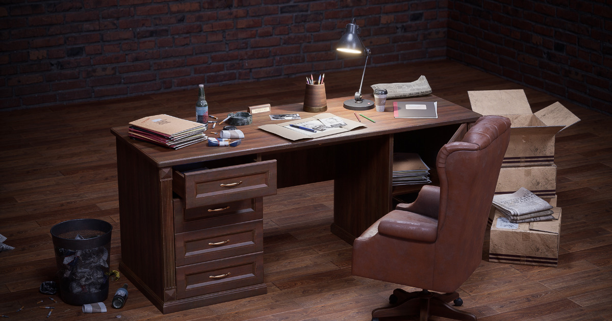 Detective office kit | 3D Props | Unity Asset Store