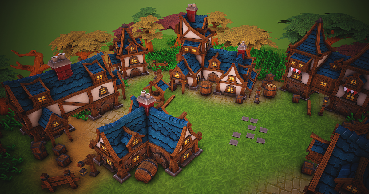 Fantasy Modular House Pack | 3D Fantasy | Unity Asset Store