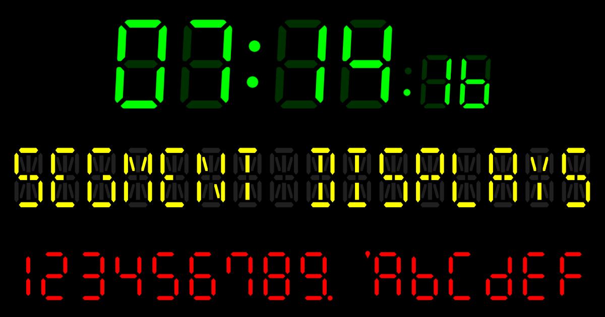 lino accidente Impresionismo 14 segment display font abajo Romance Bloquear