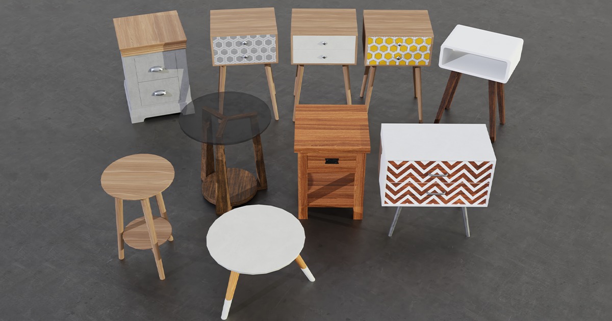 Side Tables Pack | 3D Furniture | Unity Asset Store