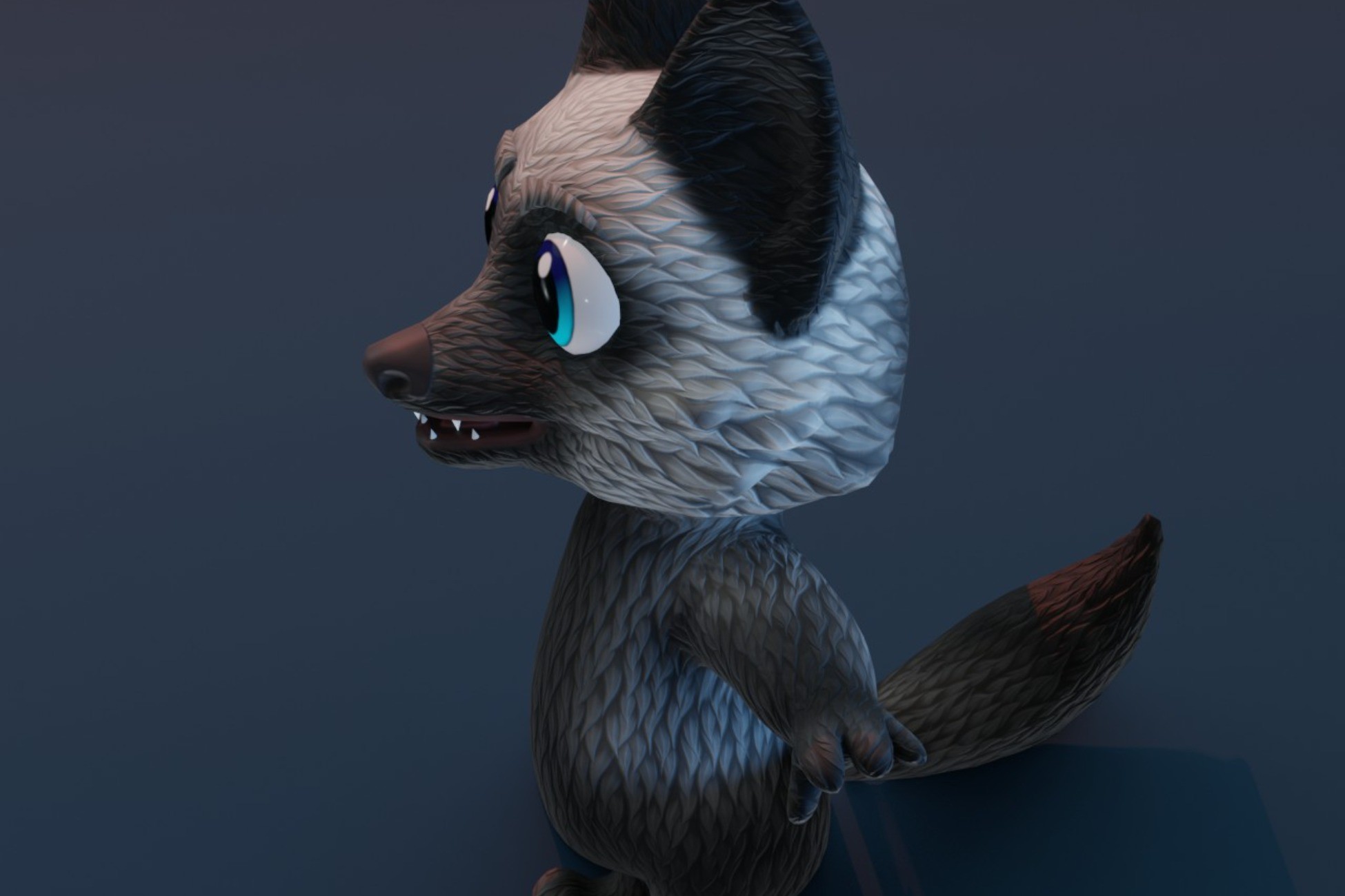 Cartoon Silver Fox Rigged 3D Model | Characters | Unity Asset Store