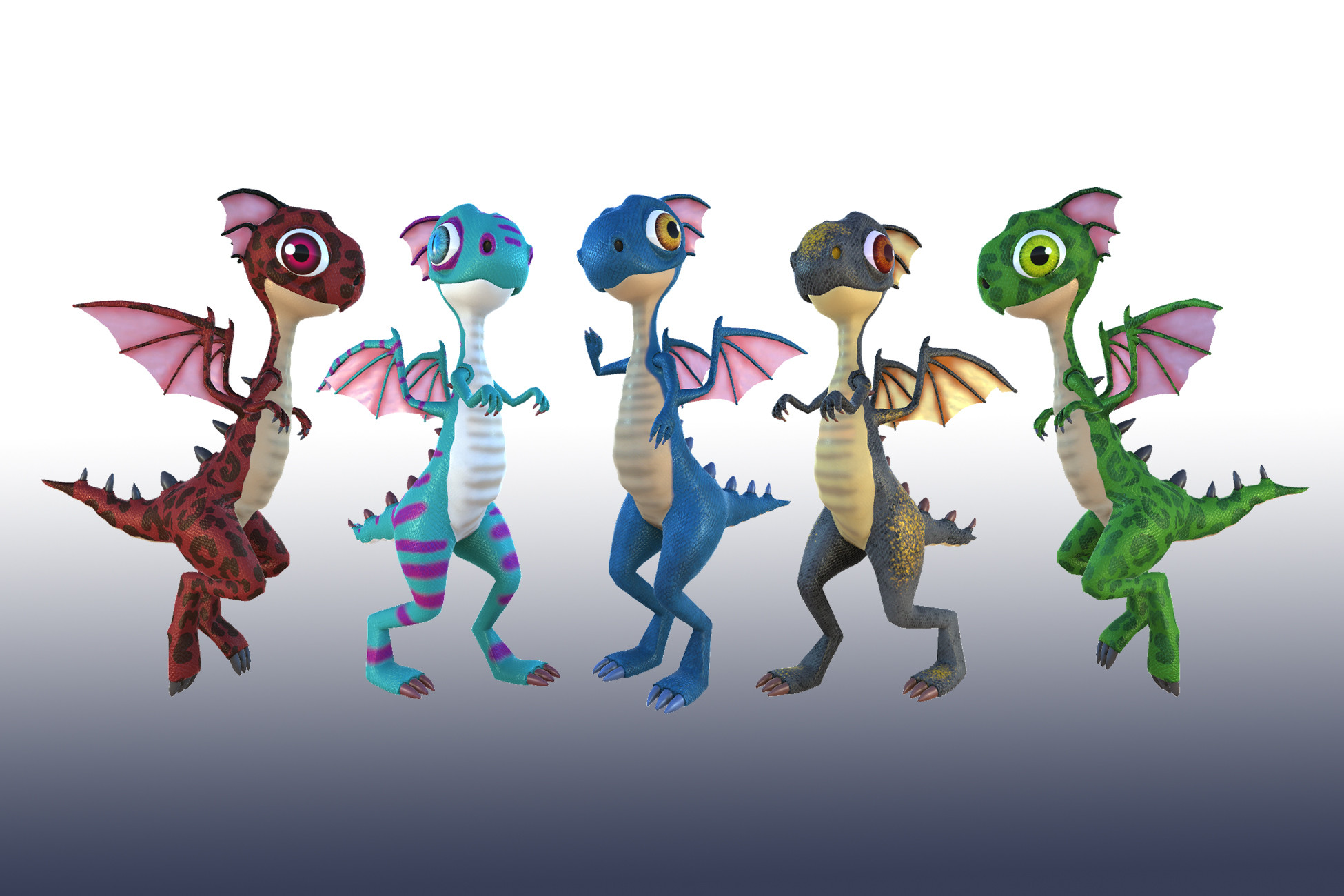 Cute fantasy dragons | Characters | Unity Asset Store