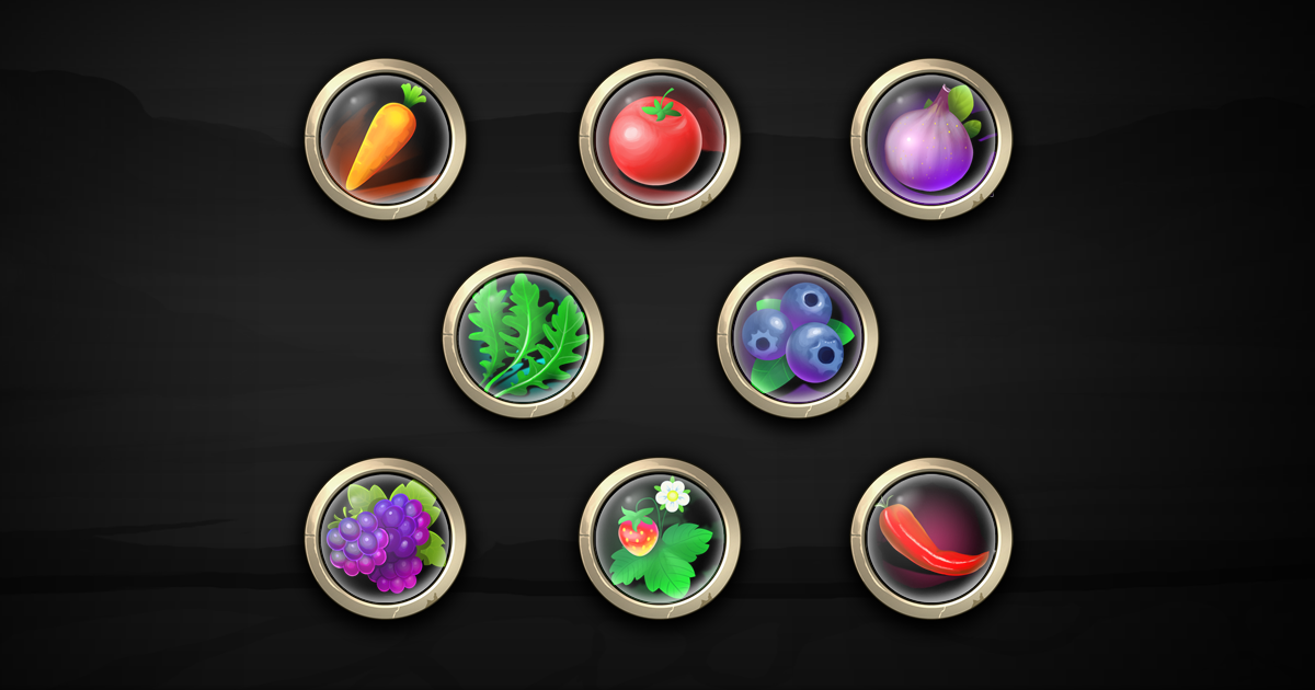 Fruit and Vegetables Icons | 2D Icons | Unity Asset Store