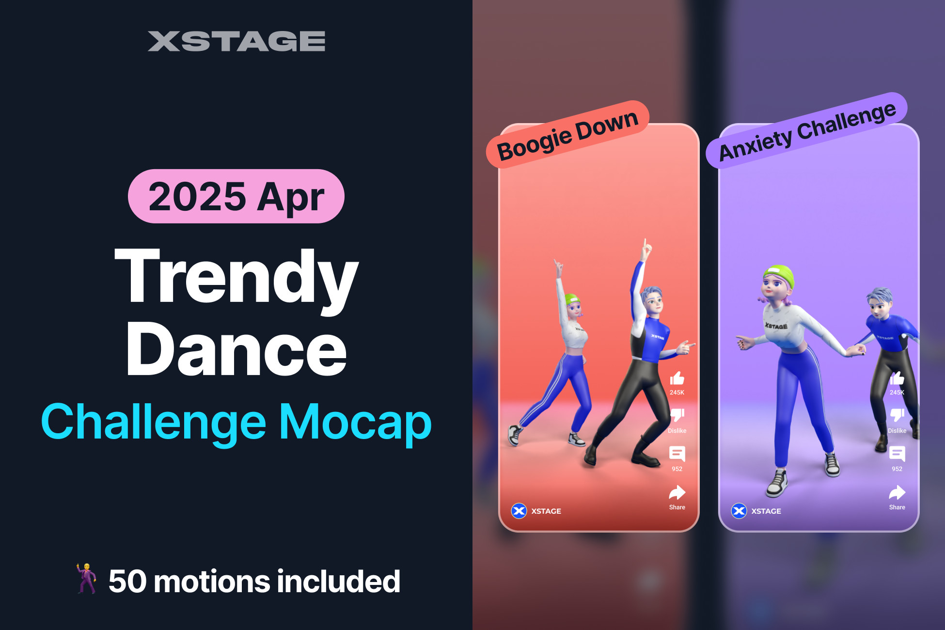 Trendy Dance Challenge Mocap Pack [2025 April] | 3D Animations | Unity ...