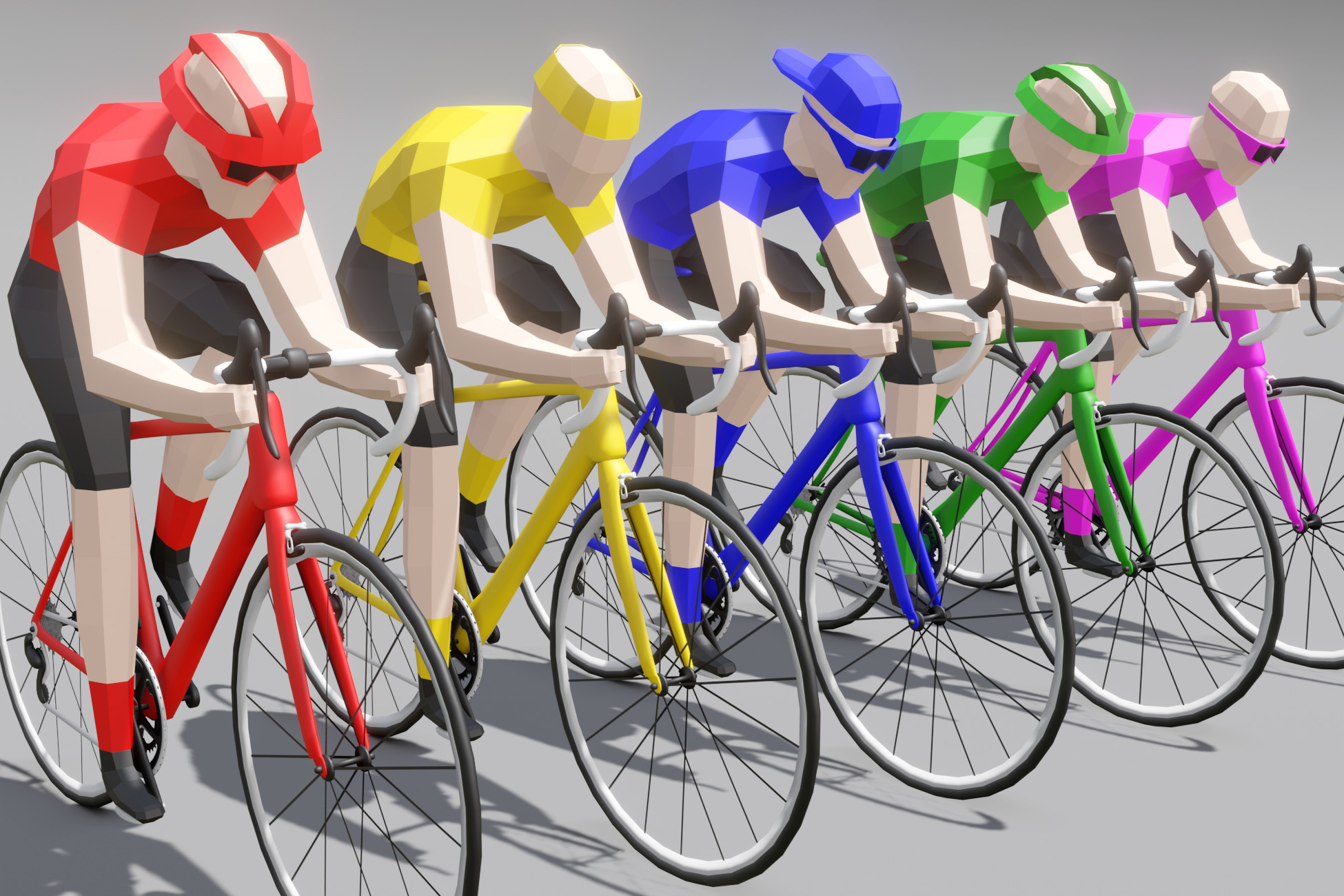 Low Poly Cyclist | 3D Land | Unity Asset Store