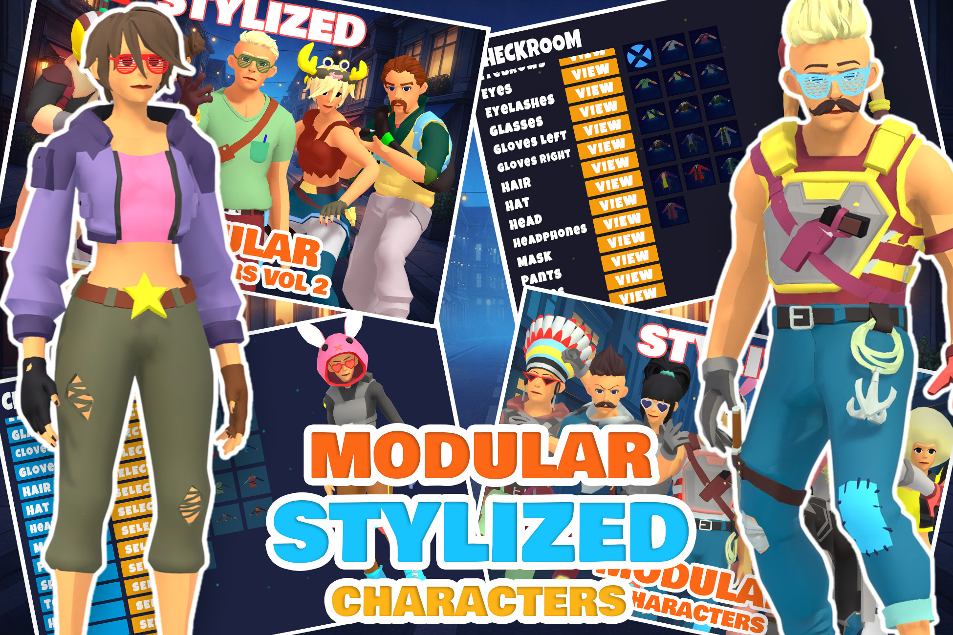 Stylized Modular Characters Pack | 3D Humanoids | Unity Asset Store
