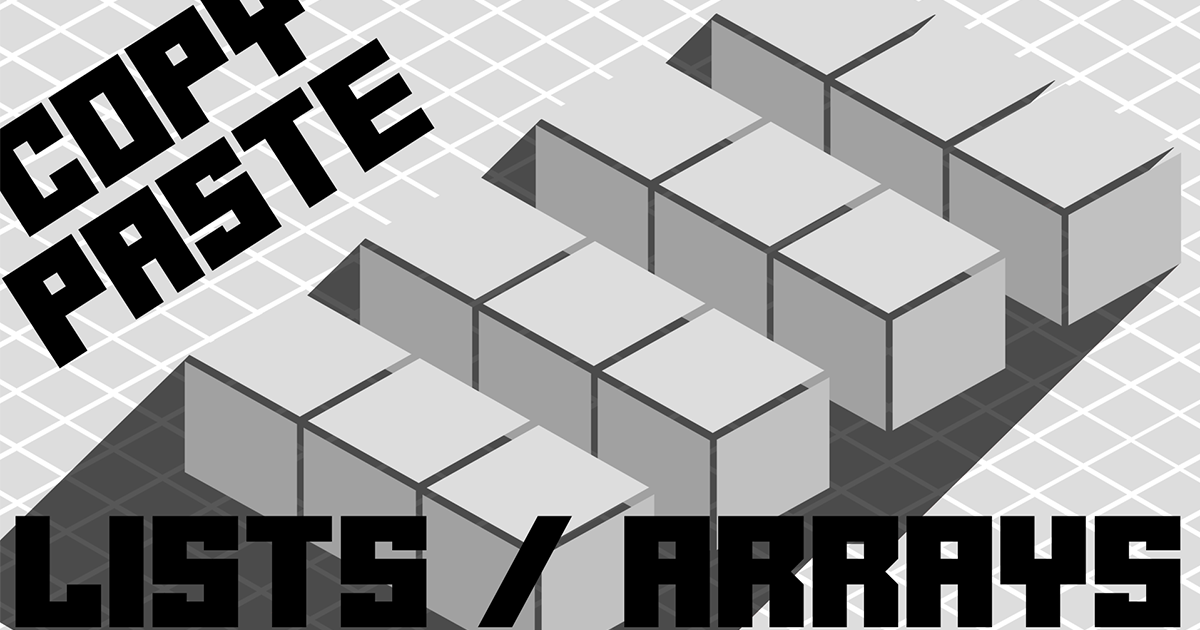 Copy Paste Arrays And Lists Utilities Tools Unity Asset Store